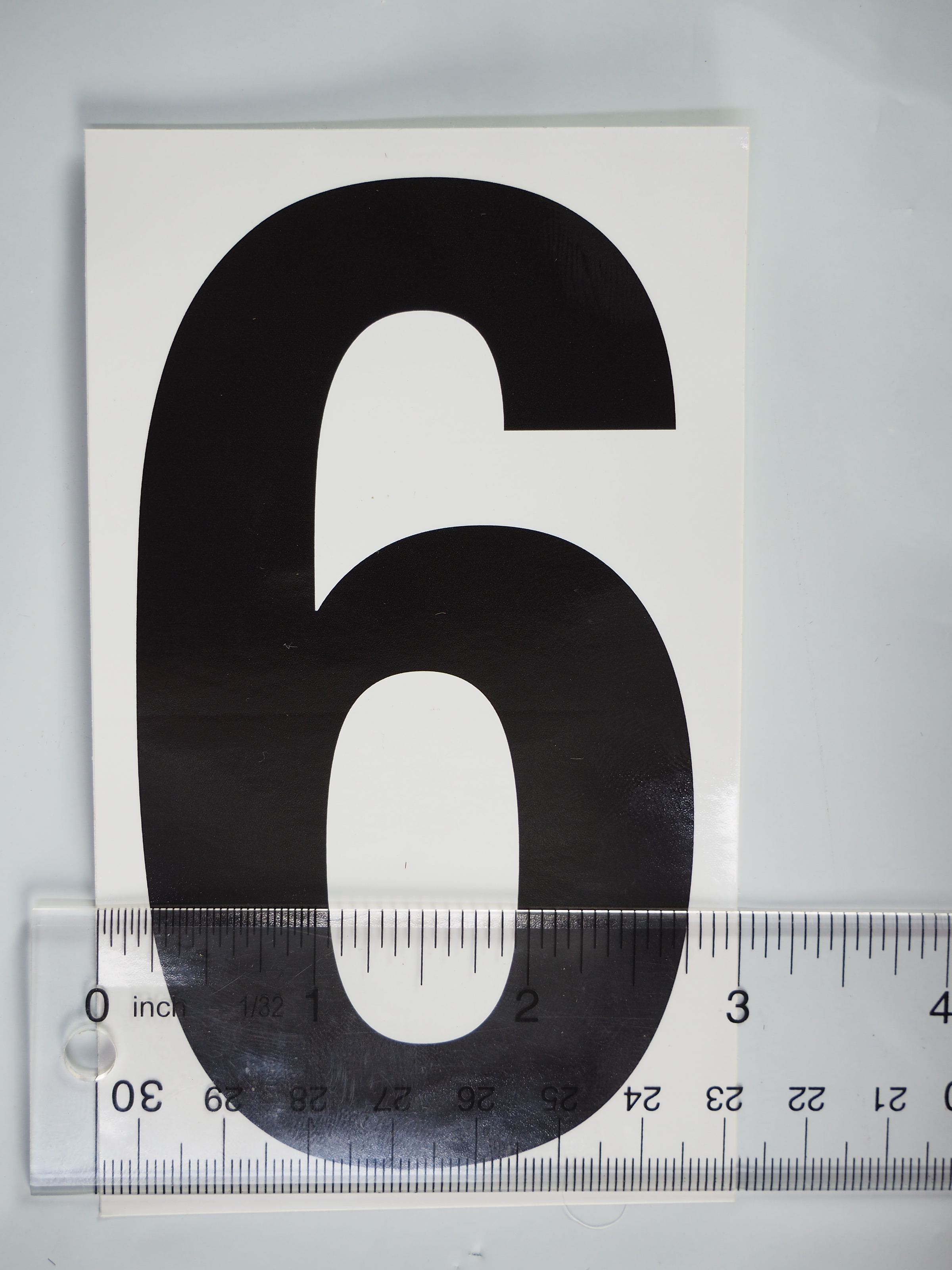Number "6" - 5 Inch Sticker Decal Vinyl Adhesive Address Numbers Black ...